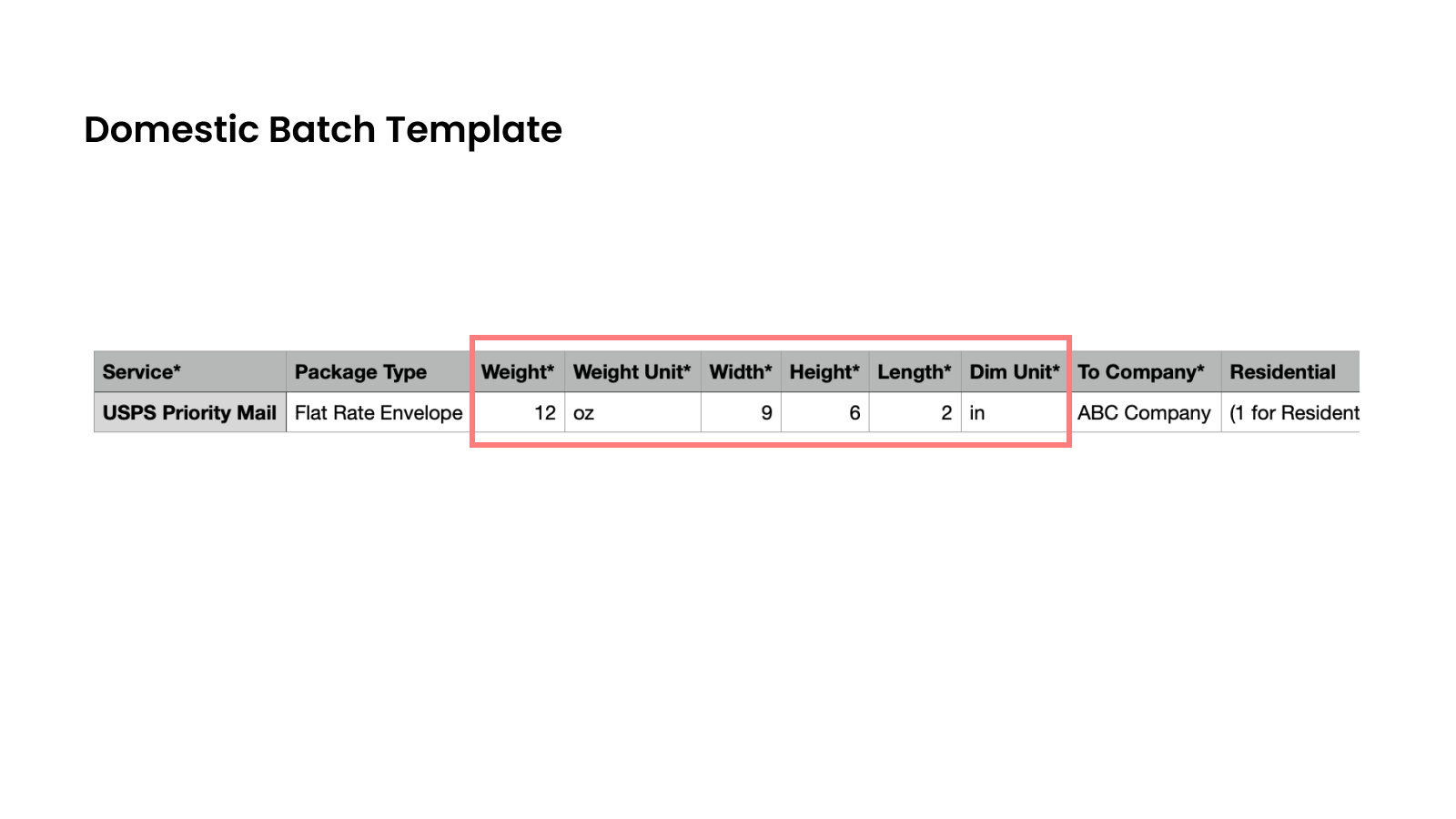 Dimension and Weight Units in Batch Upload Template - Gori.AI