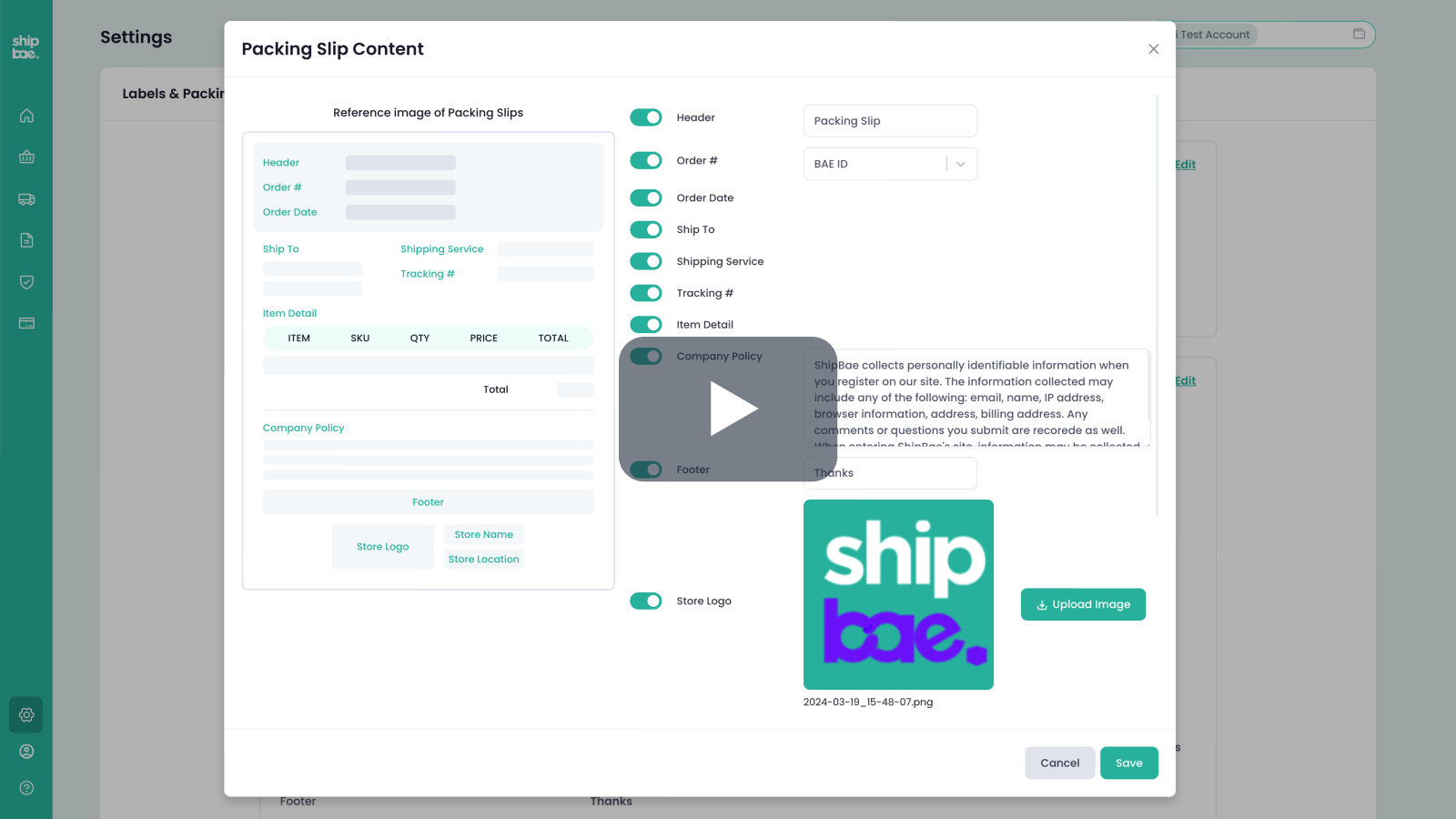 Packing Slips - Gori.AI